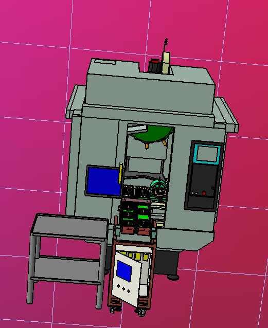 【工程机械】CNC封闭式自动化上下料设备3D图纸 STP格式 - 知乎