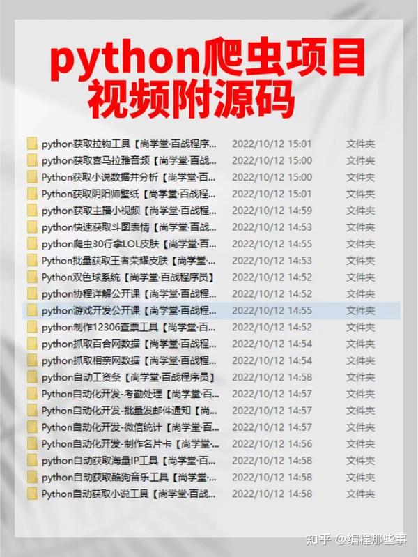🔥超实用｜python爬虫32个开源项目代码【附源码 知乎 