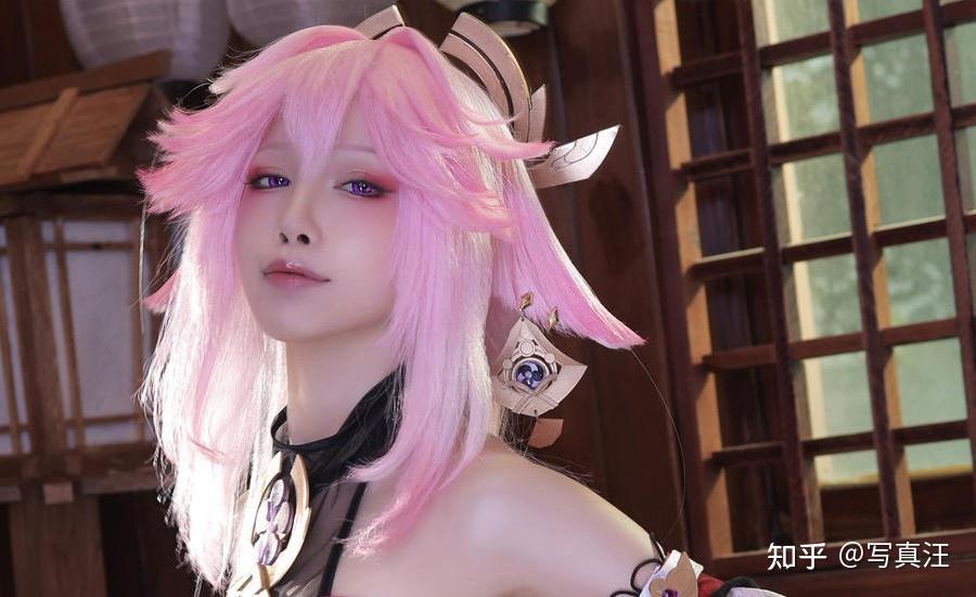 水淼Aqua写真合集cos图片:新八重神子 - 知乎