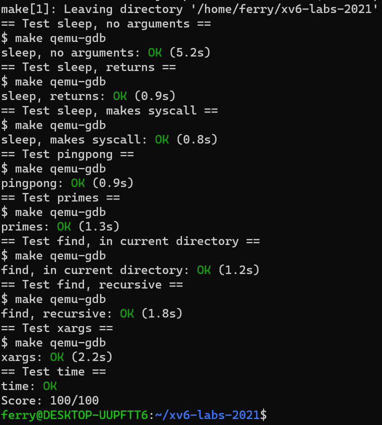 6.s081 2021 lab1 Xv6 and Unix utilities - 知乎