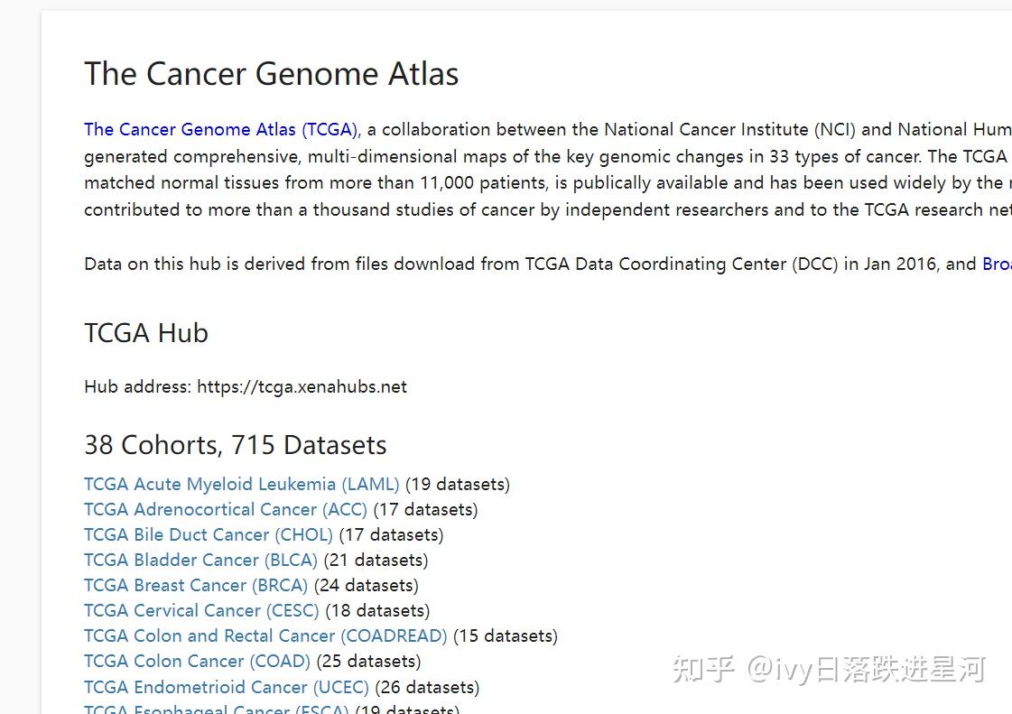 UCSC xena中下载TCGA中癌症样本的生存数据 - 知乎