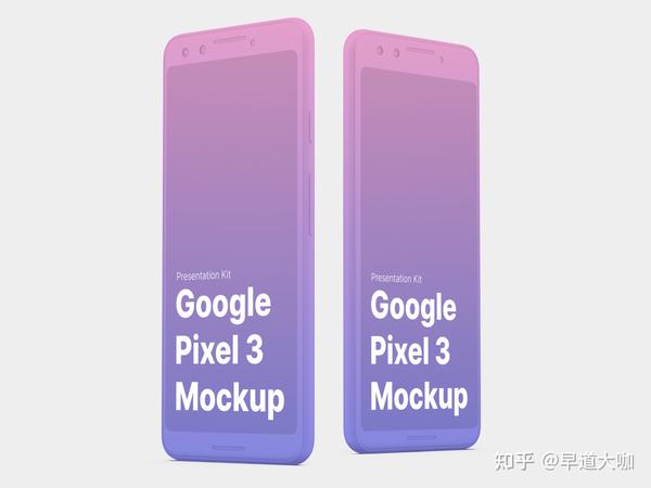 高质量谷歌Google Pixel 3手机屏幕APP界面设计演示样机 Google Pixel 3 XL Mockups - 知乎