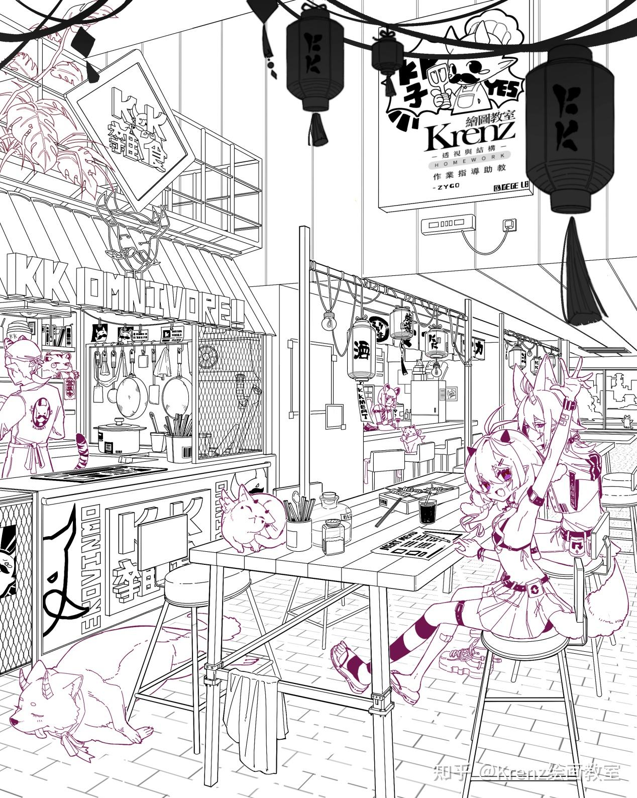 Krenz绘画教室【优秀作业心得】基础透视与结构-0144 - 知乎