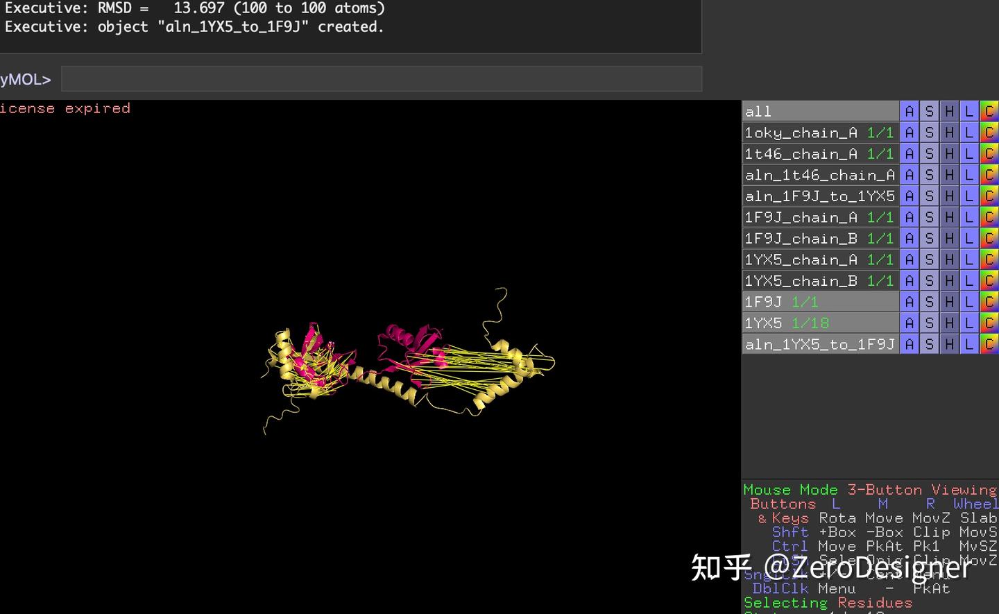 No.21.实例.1-PyMol.2-计算RMSD - 知乎