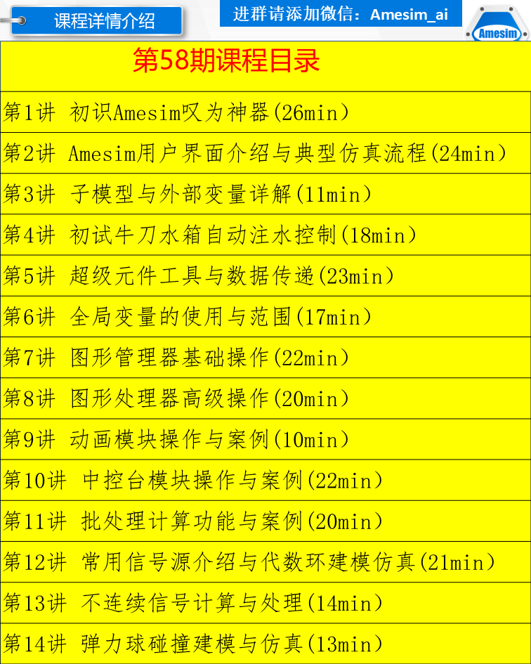 Amesim综合基础入门视频课程专题28讲 - 知乎