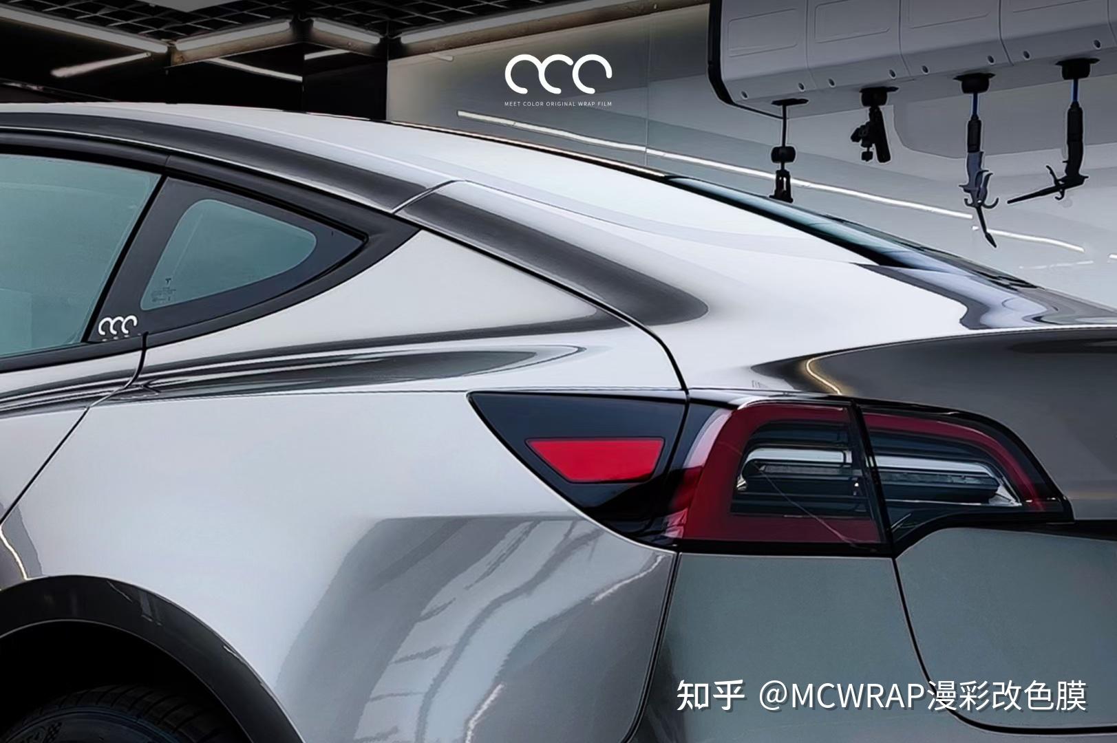 特斯拉Model 3漫彩改色膜PET 液态金属银,2022年爆款颜色 - 知乎
