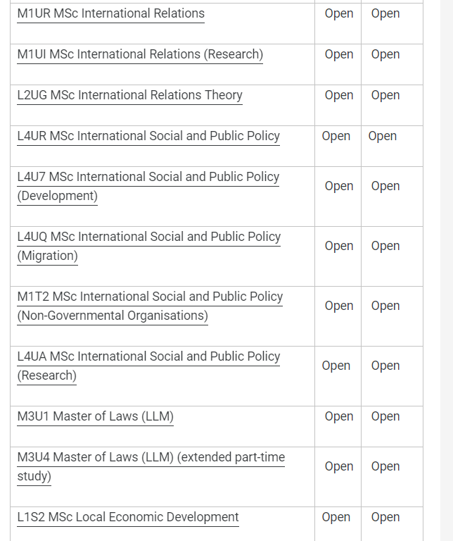 【英国】LSE 2020年硕士可选专业 - 知乎