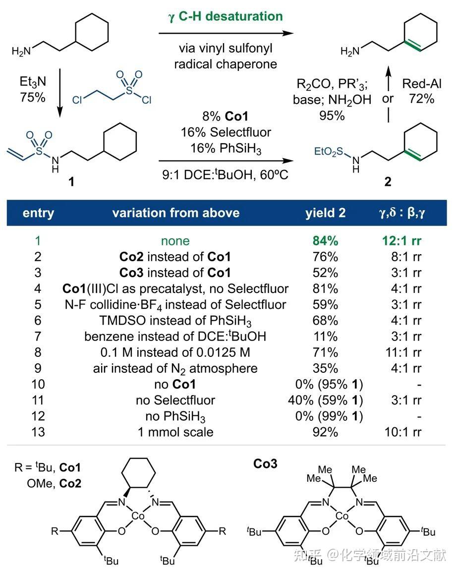 JACS：胺的γ-C-H官能化：通过乙烯磺酰基自由基伴侣的三重氢原子转移 - 知乎