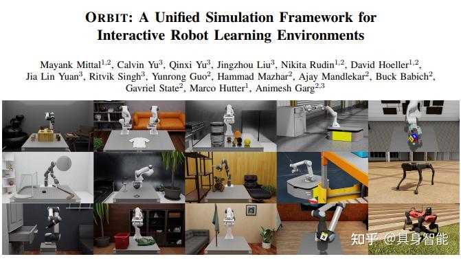 英伟达具身智能仿真平台-ORBIT: A Unified Simulation Framework for Interactive Robot Learning Environments - 知乎
