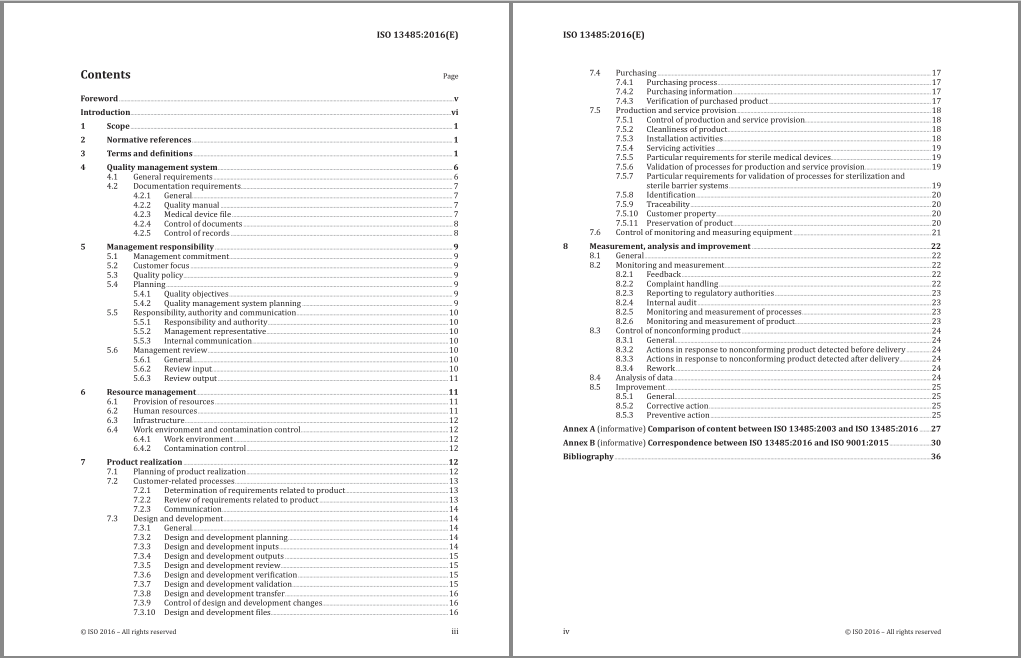 ISO 13485-2016（原版PDF）+Chinese（ISO中文版翻译） 医疗设备--质量管理系统--调整要求 - 知乎