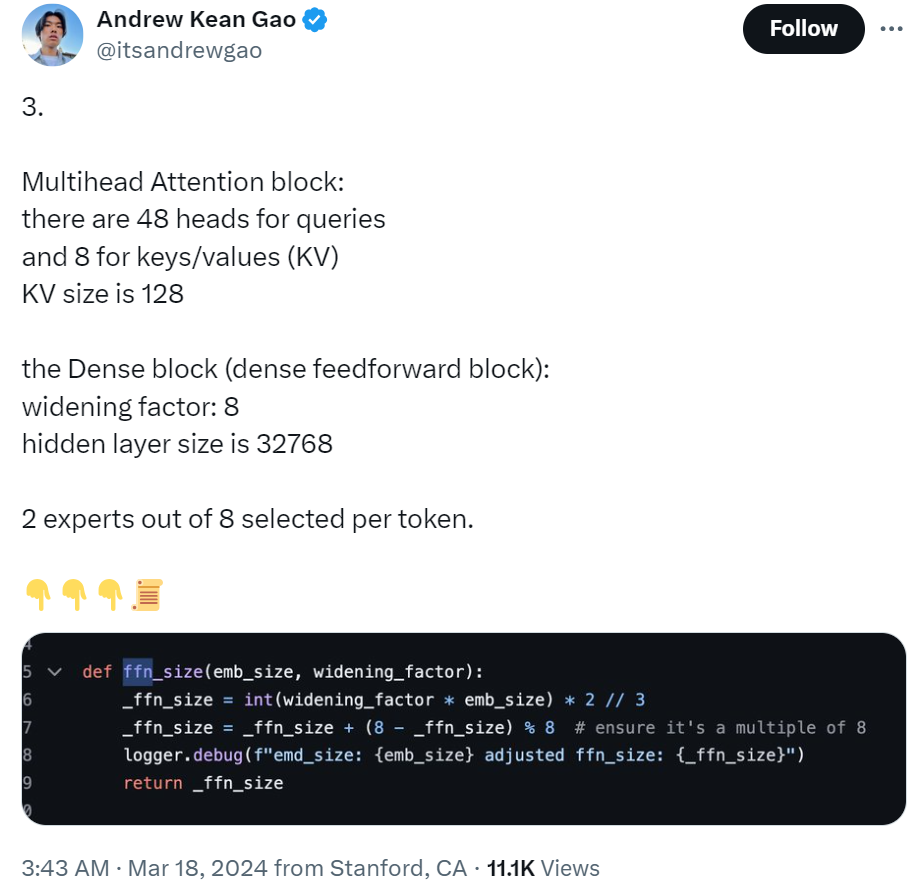 马斯克开源Grok-1：3140亿参数迄今最大，权重架构全开放，磁力下载 - 知乎