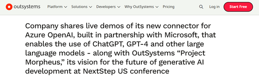 OutSystems与微软合作，增强低代码开发 - 知乎