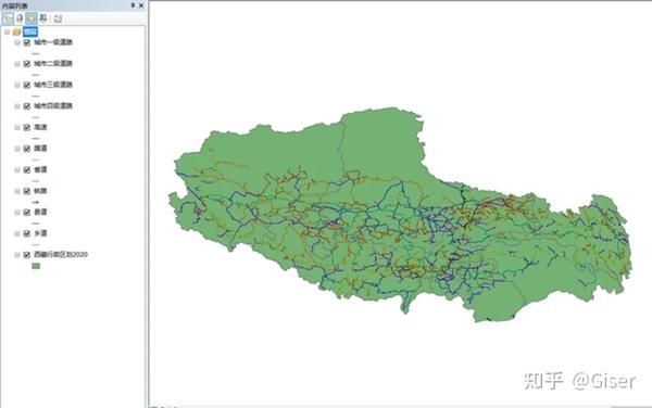2020-2023年最全西藏自治区矢量数据（路网含城市道路、铁路（包括地铁、轻轨）高速、国道、省道、县道、乡道+几百万个poi数据+省市县乡镇 ...