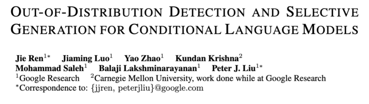 条件语言模型中的OOD检测与选择性生成 - 知乎