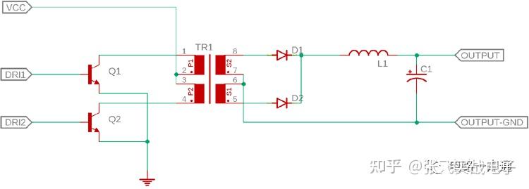推挽式电路详解解：DC-DC转换器电路图+工作原理+元器件清单 - 知乎