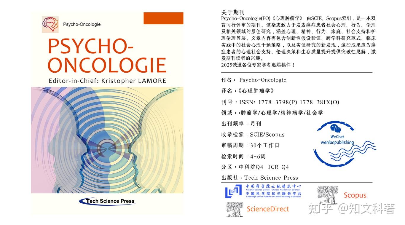SCIE期刊 Psycho-Oncologie(PO)《心理肿瘤学》 - 知乎