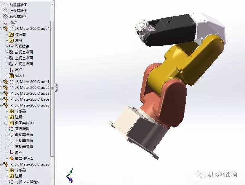 【机器人】发那科LR Mate 200iC多功能五轴机器人模型图纸 SolidWorks2014 - 知乎