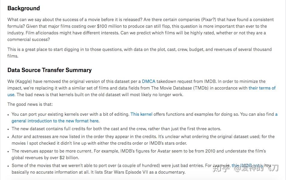 kaggle项目：IMDB电影数据分析 - 知乎