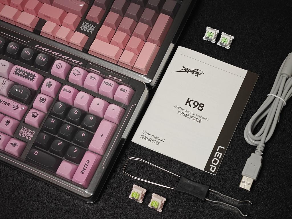 侧翼流光灯带+二次元IP设计加持！凌豹K98三模Gasket机械键盘体验 - 知乎