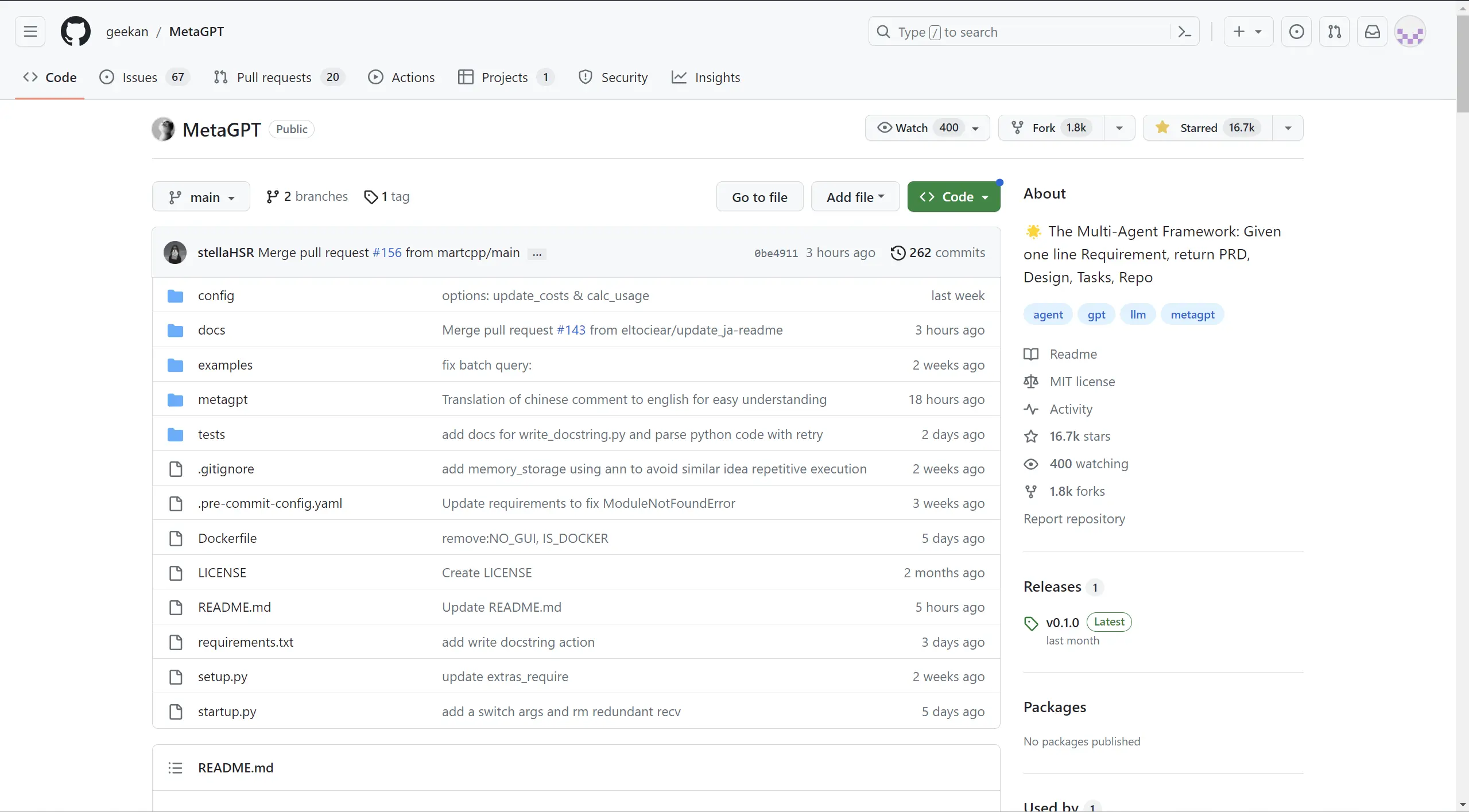 从0到16.7k Stars：MetaGPT的开源旅程与其2.3k社区成员的支持 - 知乎