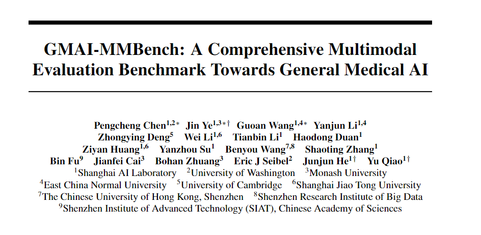 NeurIPS 2024 D&B Track | GMAI-MMBench：引领通用医疗AI的全新多模态大模型评测基准 - 知乎