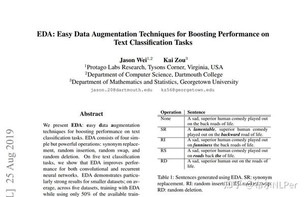 【NLP修炼系列之Text数据增强（一）】EDA&AEDA简单有效的文本分类数据增强方法 - 知乎