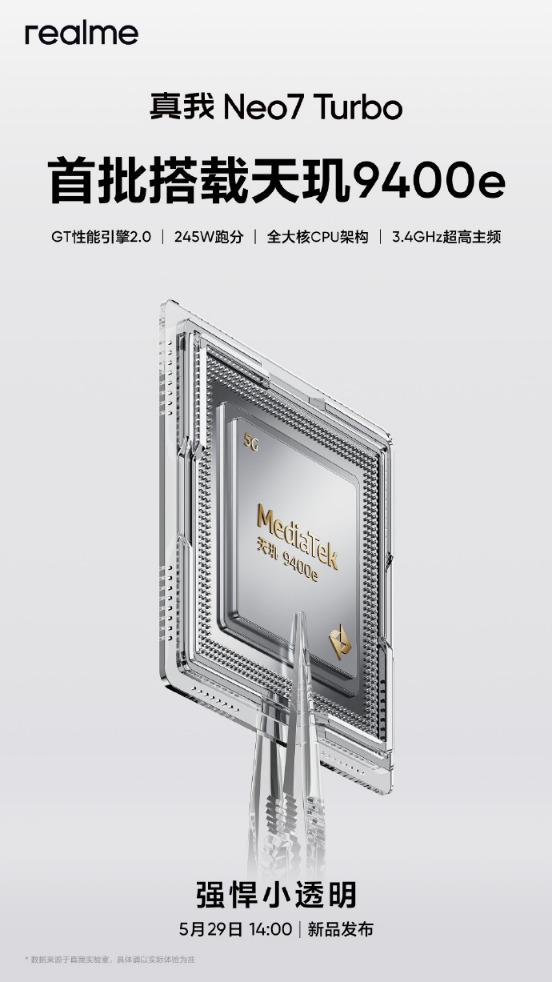真我Neo7 Turbo“透明灰”亮相，天玑9400e助力，科技感拉满 - 知乎