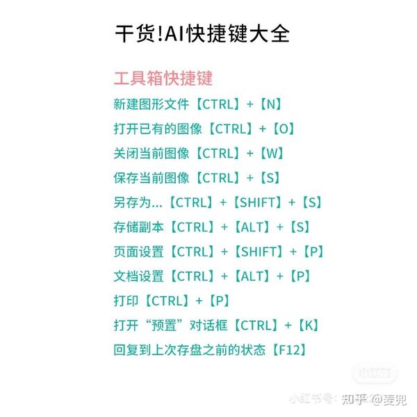 干货！AI快捷键大全 - 知乎