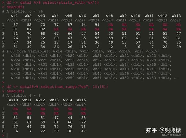 R语言数据处理之选择特定的列 - 知乎