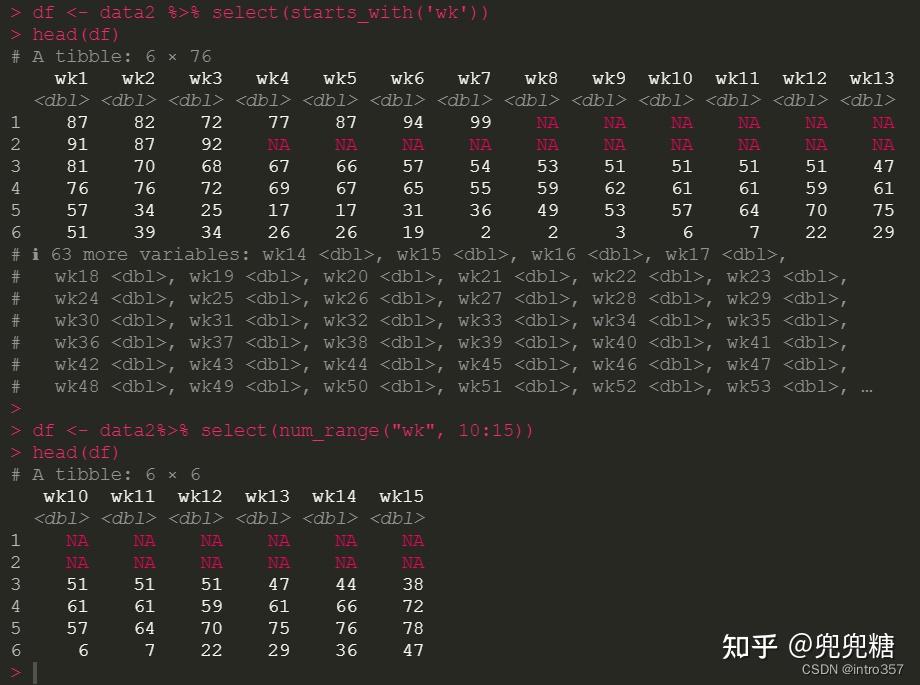 R语言数据处理之选择特定的列 - 知乎