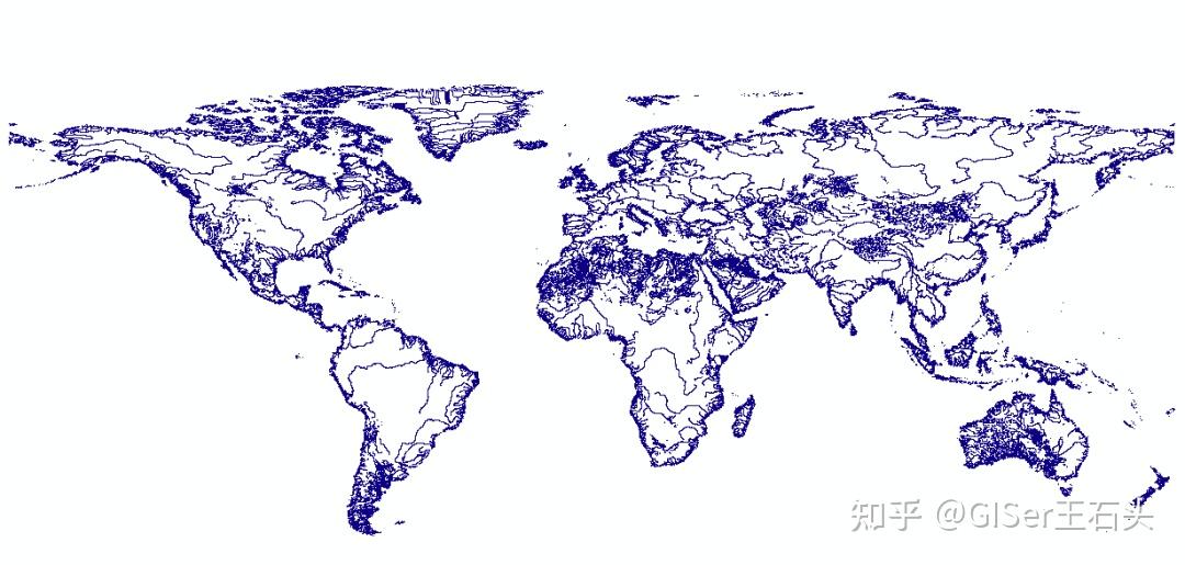 续前篇：如何用HydroRIVERS河网数据提取长度大于80km的一级河流 - 知乎