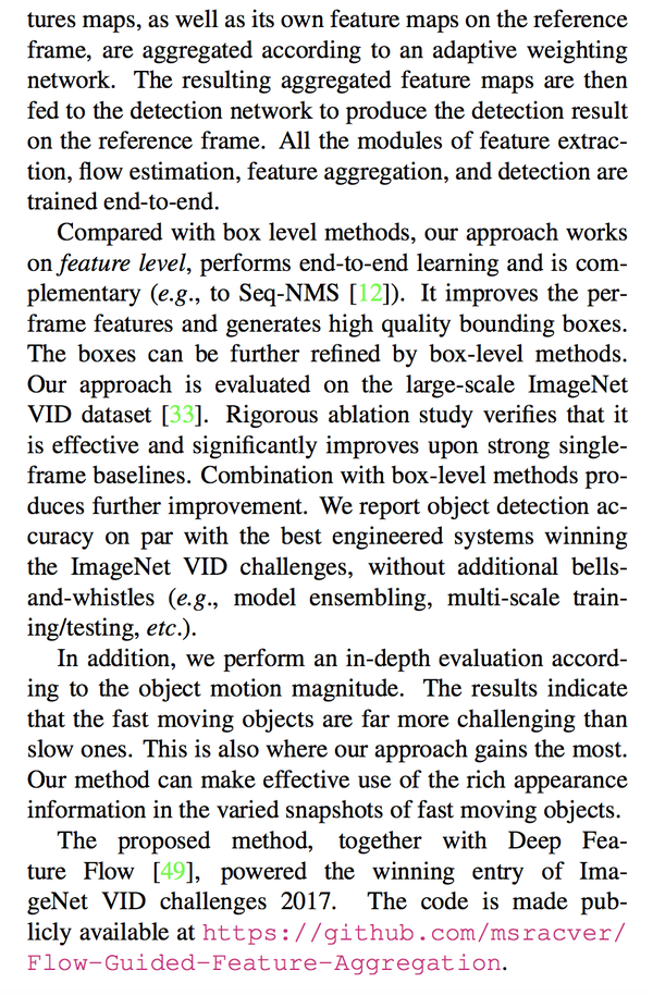 Flow-Guided Feature Aggregation for Video Object Detection 论文笔记 - 知乎