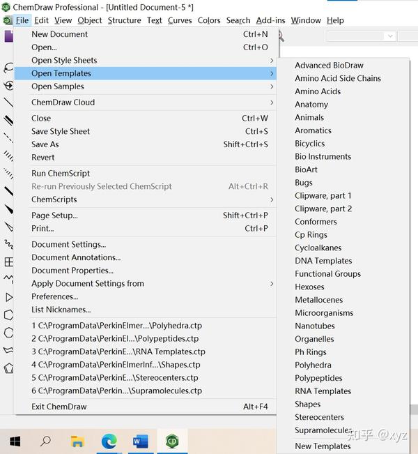 ChemDraw 选项的翻译与介绍 - 知乎