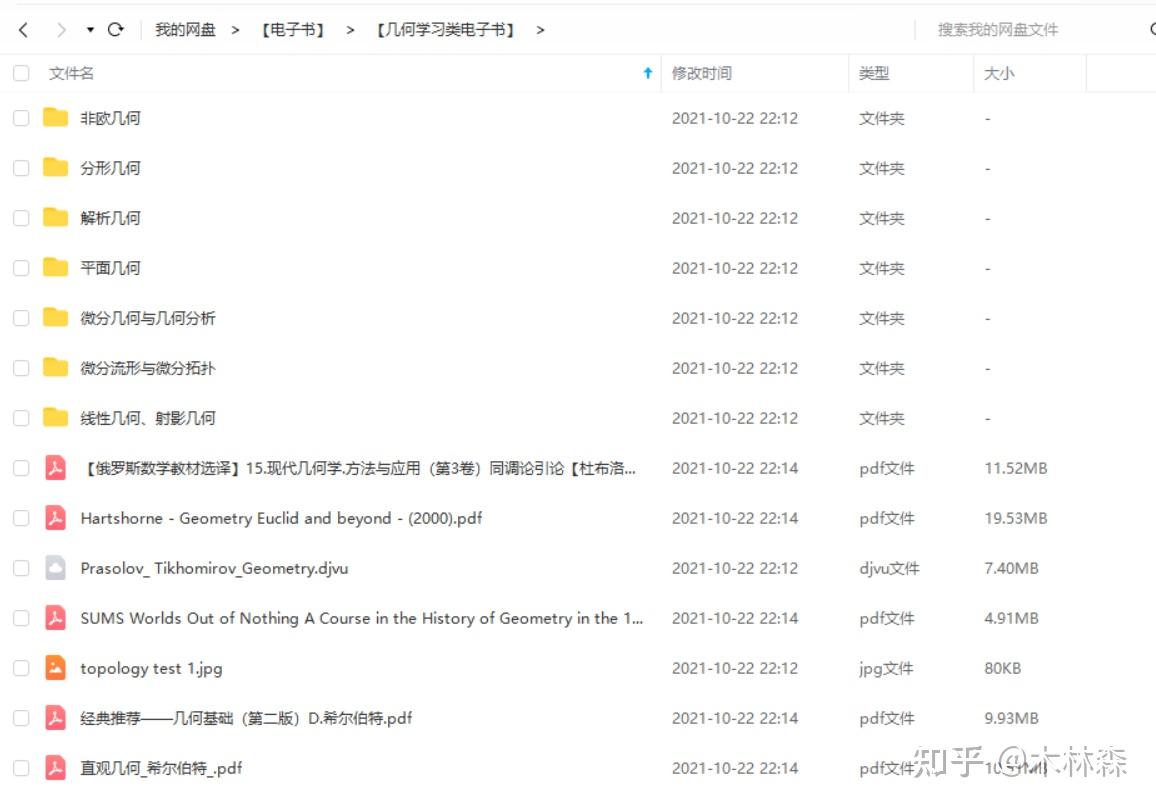 70本经典几何学习类电子书pdf网盘资源合集,包含平面几何解析几何微分几何几何分析分形几何非欧几何线性几何等系列 知乎