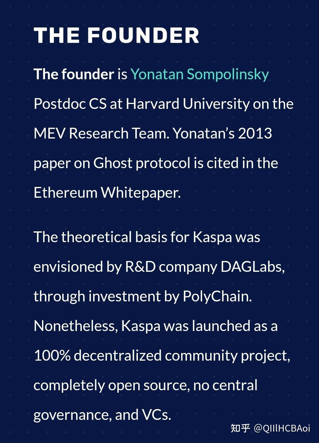 $kaspa 的创始人yonatan sompolinsky（缩写:YS）是satoshi nakamoto(缩写:SN)吗？ - 知乎