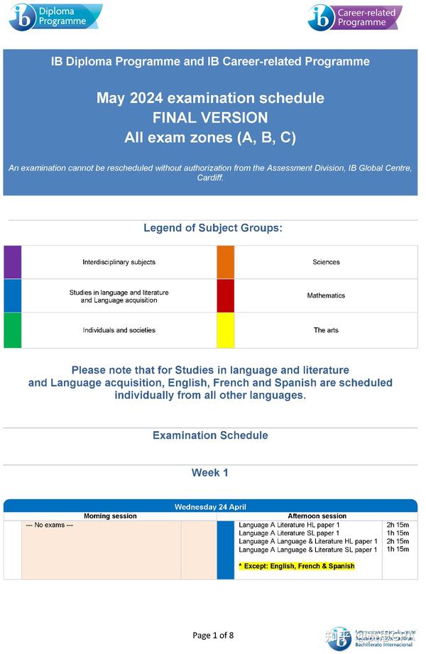 2024年IBDP大考时间公布，考评模式变革! - 知乎