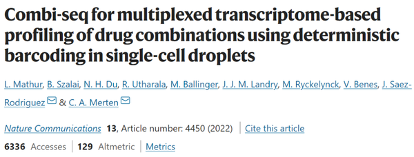 Nat Comm | 皮升液滴中对条形码标记药物组合进行多路筛选 - 知乎