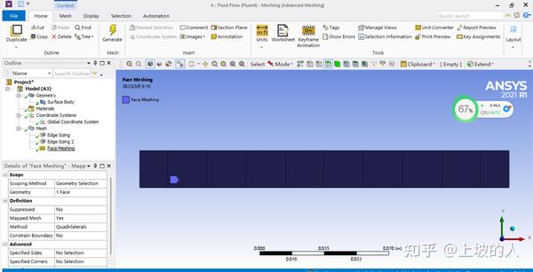 Ansys 中的mesh生成规则矩形网格，必须选择face meshing，才能生成。 - 知乎