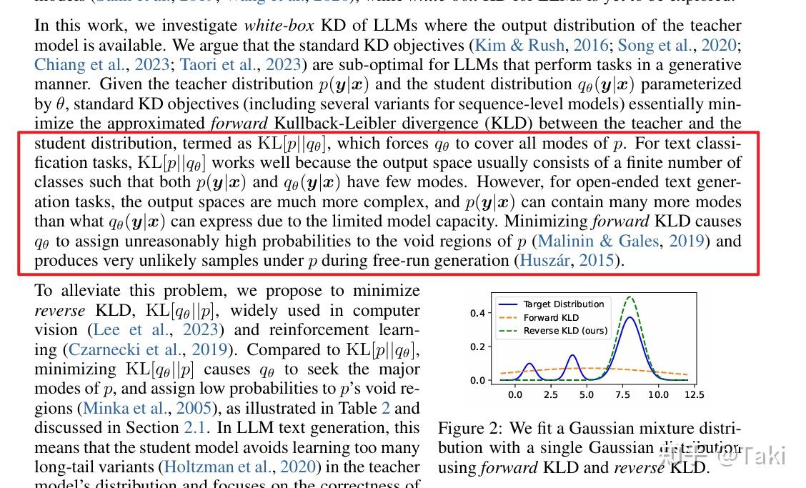 Is Reverse KL better than Forward KL in KD for LLMs? - 知乎