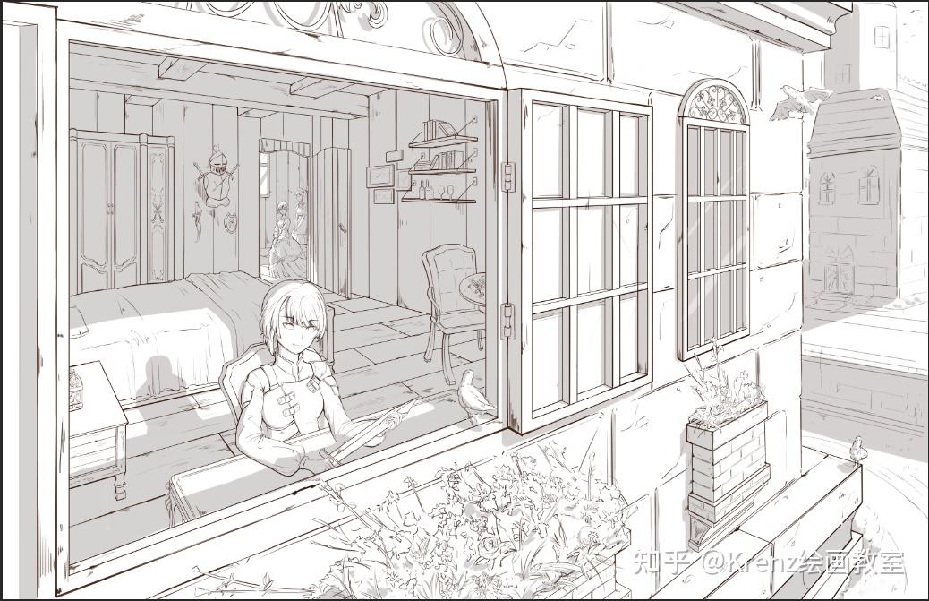 Krenz绘画教室【优秀作业心得】基础透视与结构-0107 - 知乎