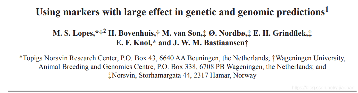基因组选择模型 | MA-GBLUP - 知乎