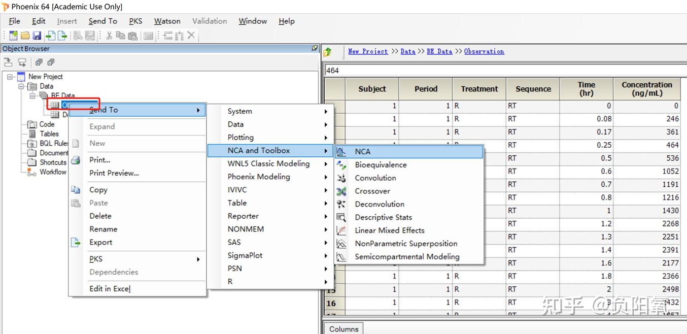 【Phoenix WinNonlin教程】使用Phoenix WinNonlin计算生物等效性(BE)操作步骤和结果解读 - 知乎