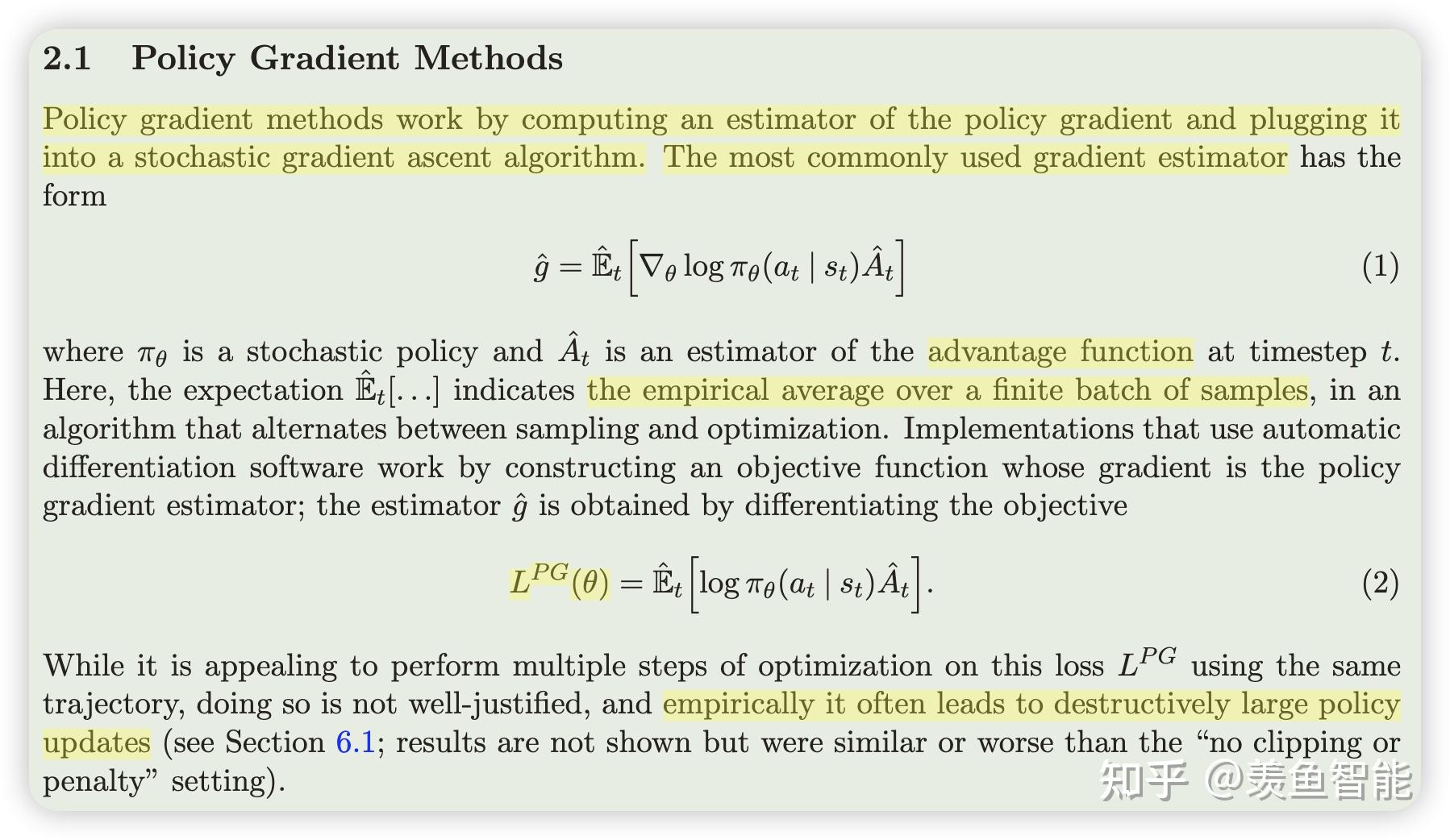 【RL4LLM 000】RL基础：读读PPO的原论文 - 知乎