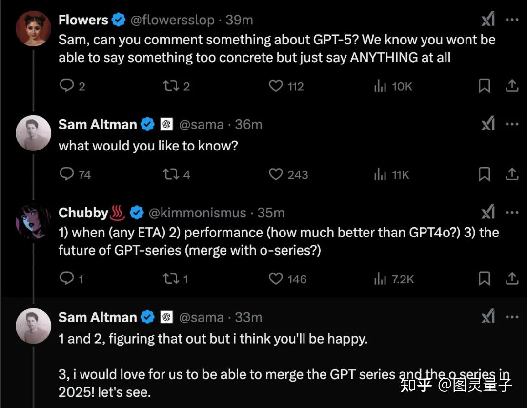 Sam Altman披露GPT 5关键信息：GPT系与o系合并，极速o3 mini即将上线 - 知乎
