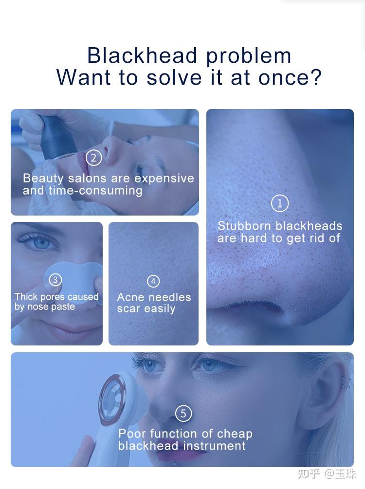 Electric blackhead meter facial pore cleaner to remove blackhead oil ...