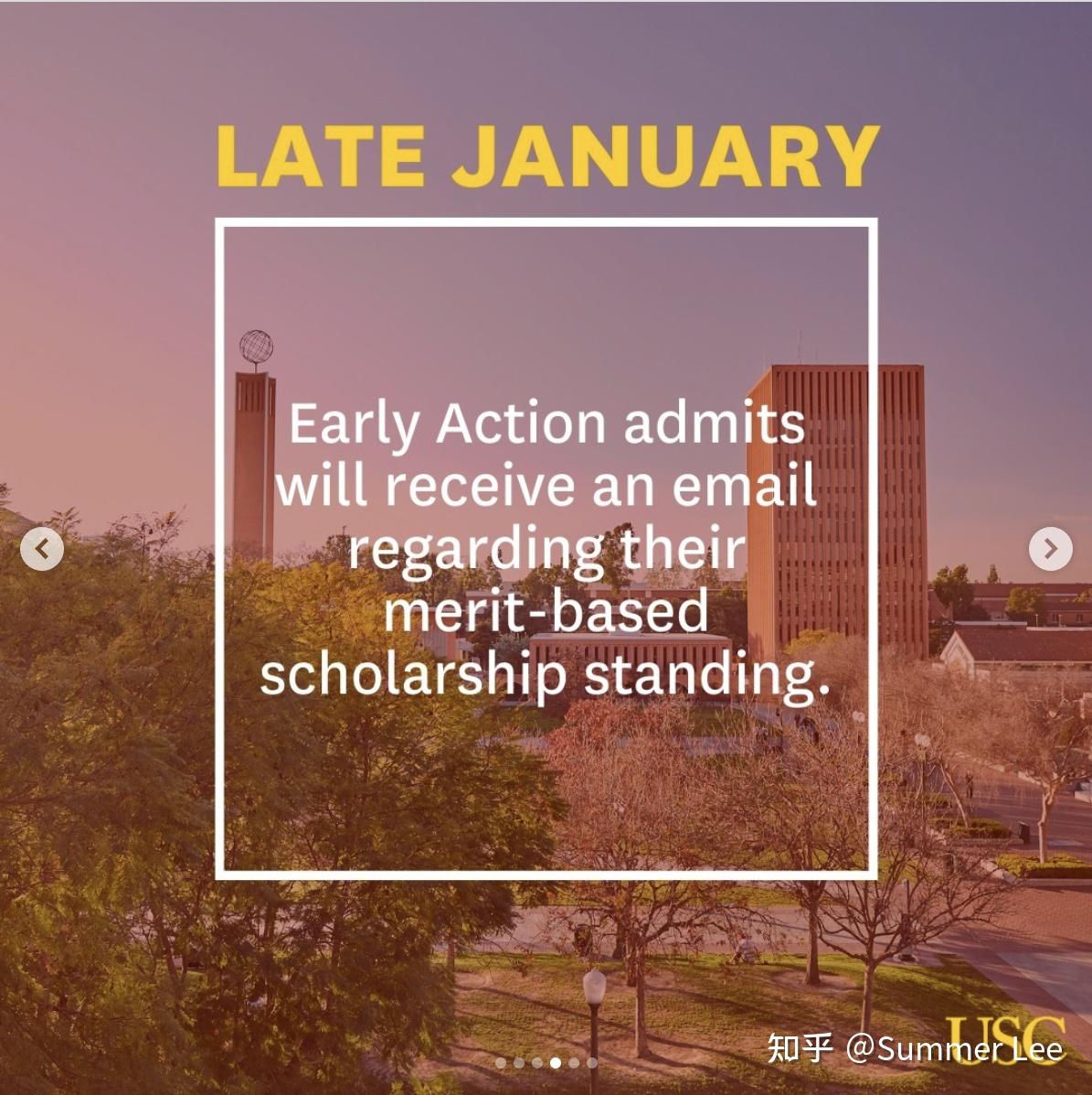 USC| 南加大 2024 fall EA录取重要日期提示 - 知乎
