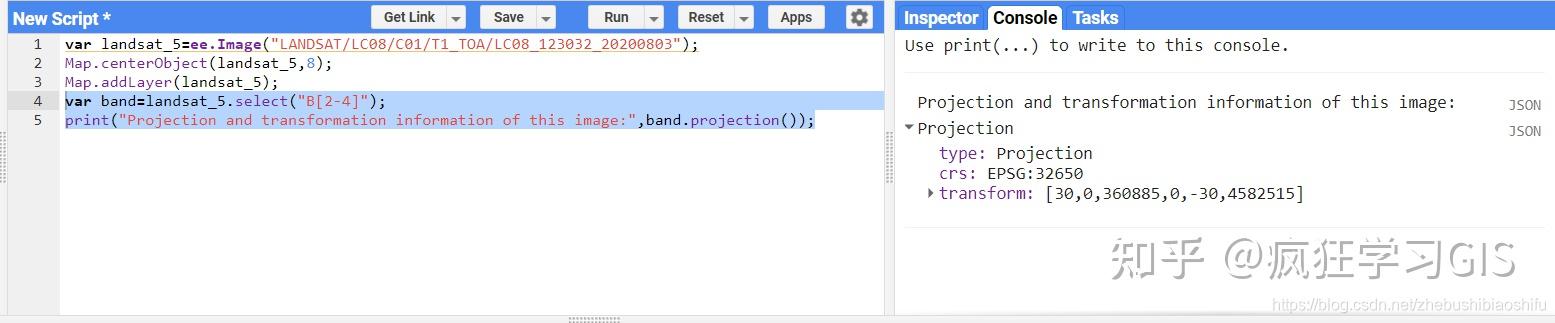 Google Earth Engine谷歌地球引擎图层投影信息与参考坐标系及空间转换参数的获取 - 知乎