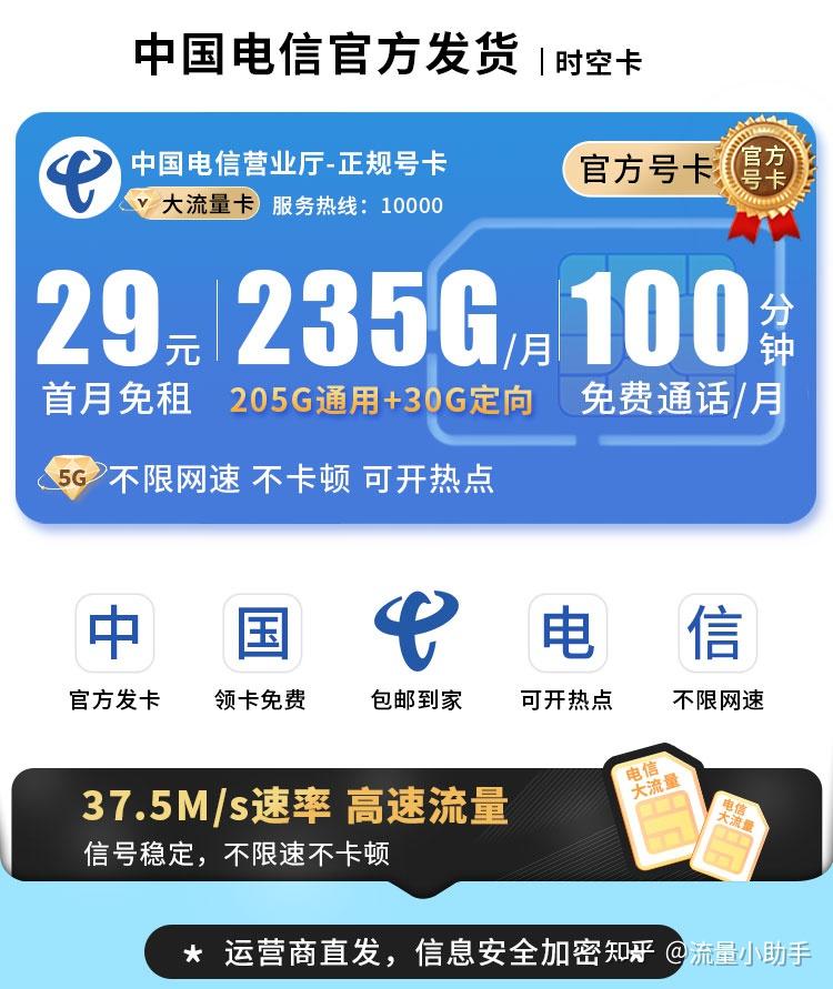 29 元 = 235G+100 分钟？这张流量卡直接把性价比卷疯了！ - 知乎