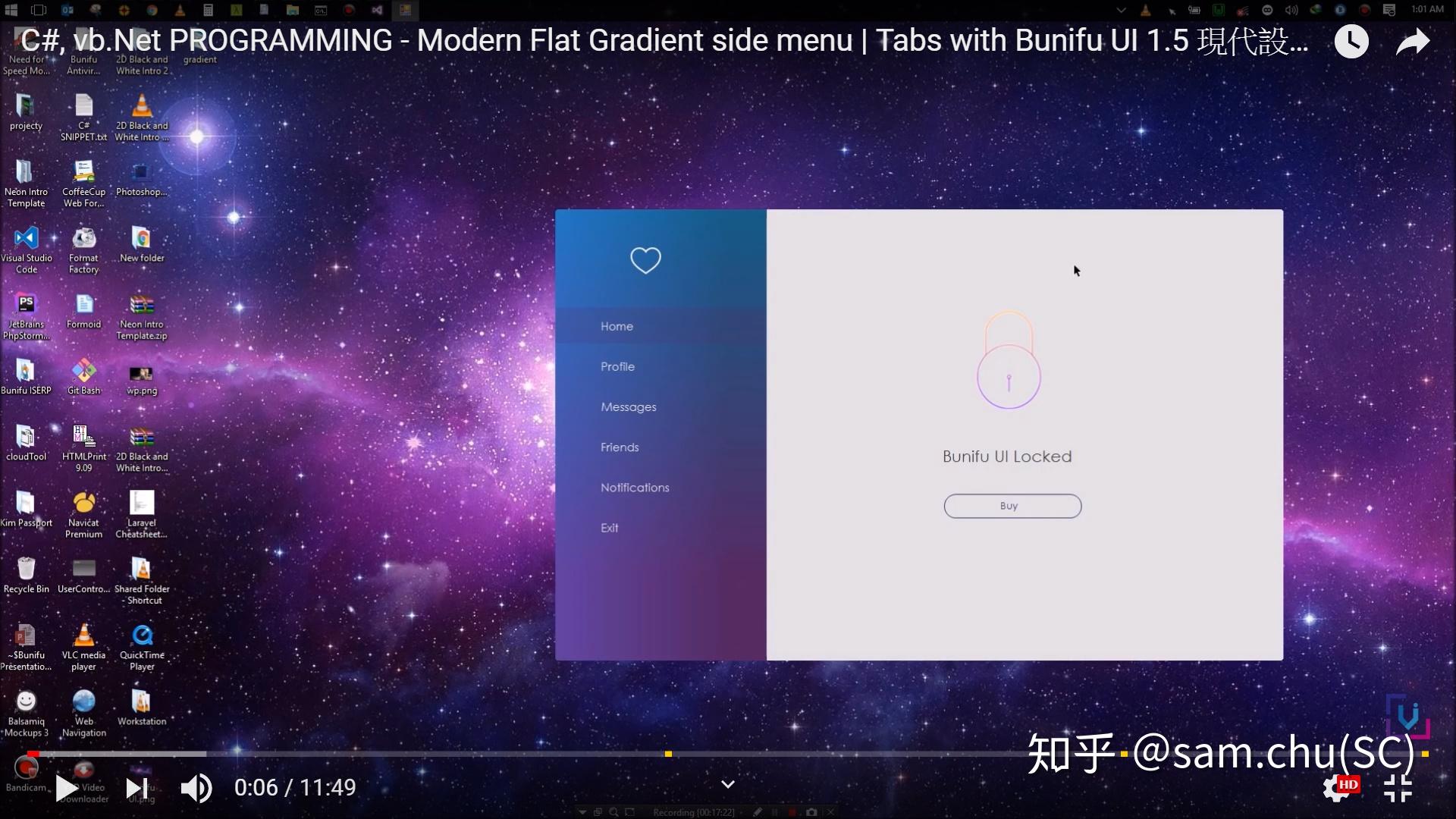 C# Windows Forms 笔记 - Bunifu 插件 - 渐变侧面菜单 制作流程 - 知乎