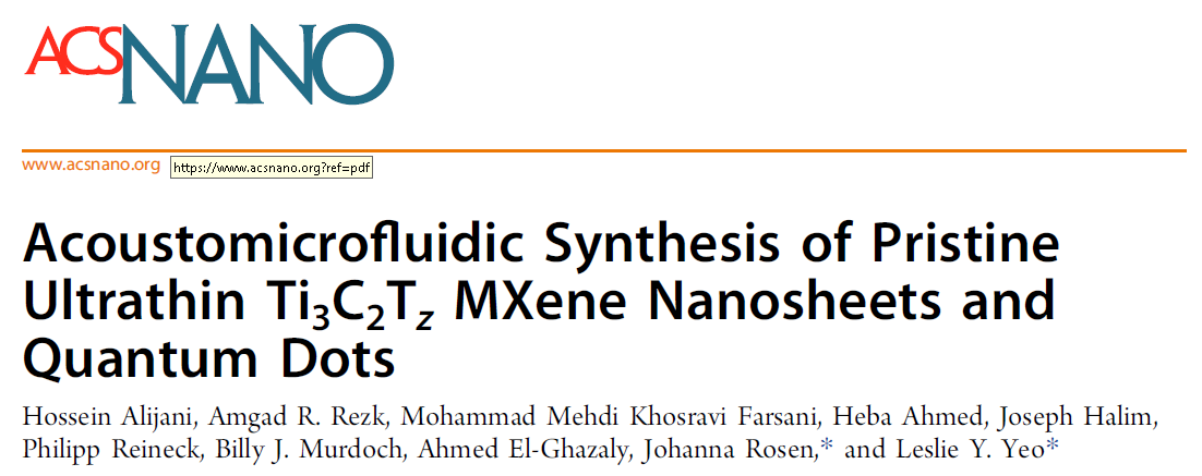 ACS NANO：机械法室温下高效制备MXene量子点 - 知乎